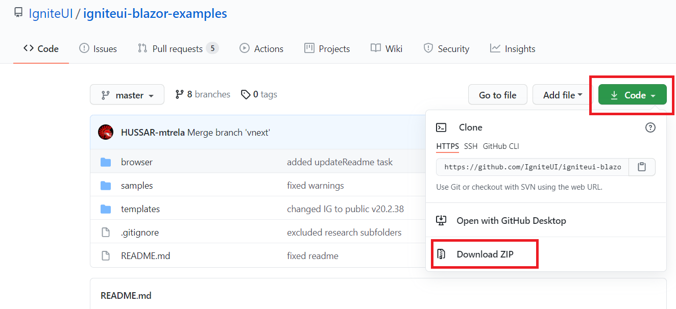 Ignite UI for Blazor サンプル アプリケーションのビルドと実行方法 – INFRAGISTICS ナレッジ ベース
